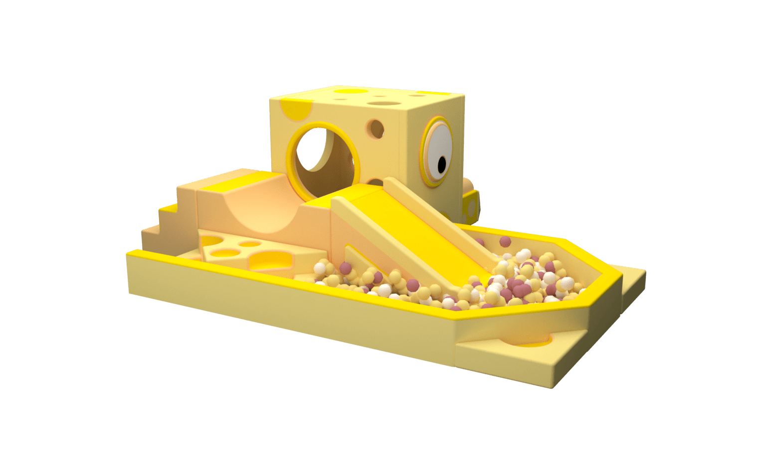 Sweet Cheese Slide And Ball Pit Soft Play Package - Kicks N Giggles